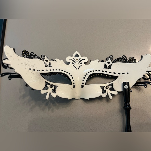 Accessories | Nip Black Masquerade Mask With Handle | Poshmark
